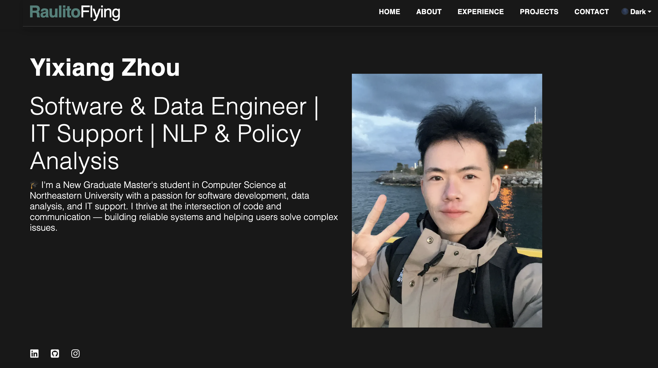 Personal Site for Yixiang Zhou - a high performance hugo page